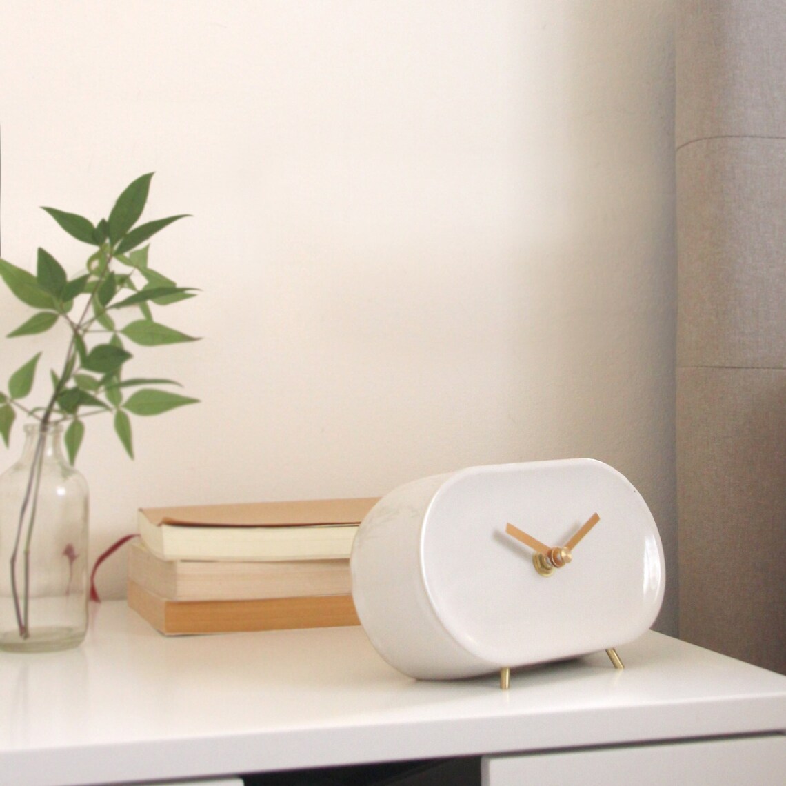 Modern Ceramic Shelf Clock Home Office Decor | Etsy