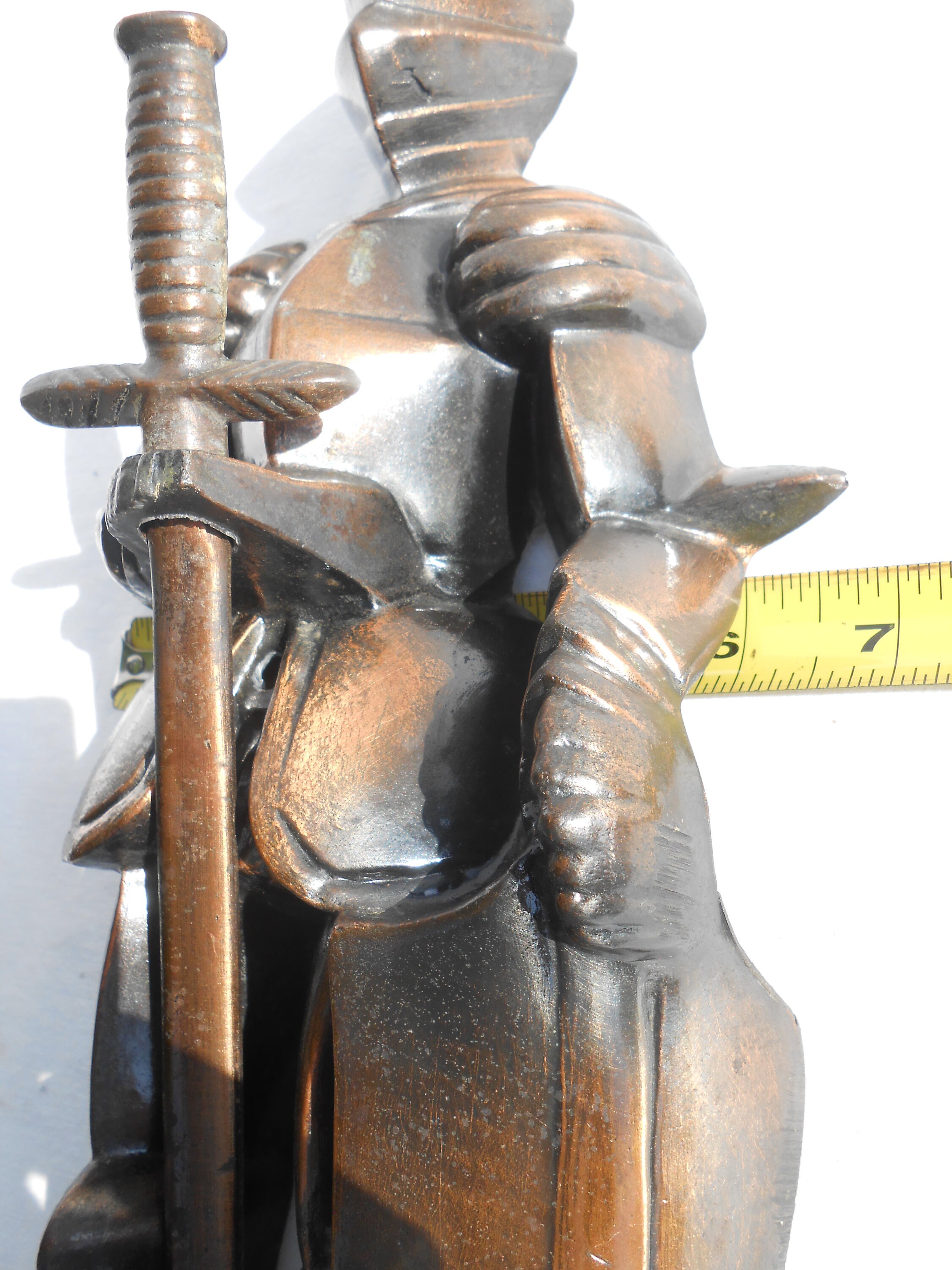 Vintage Cast Bronze Figure Castle Knight W/sword 14" - Etsy