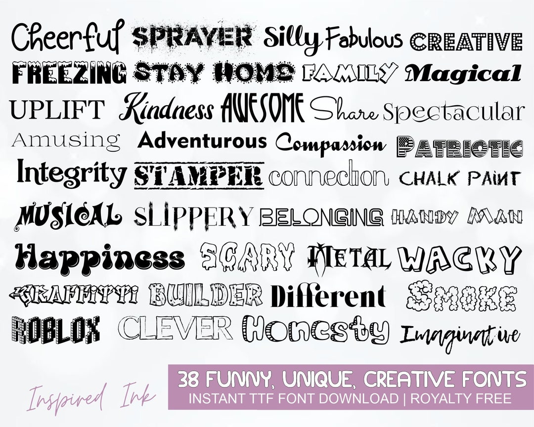The Ultimate Fun Fonts Bundle - Commercial Use, Cricut, .TFF, .OTF ...