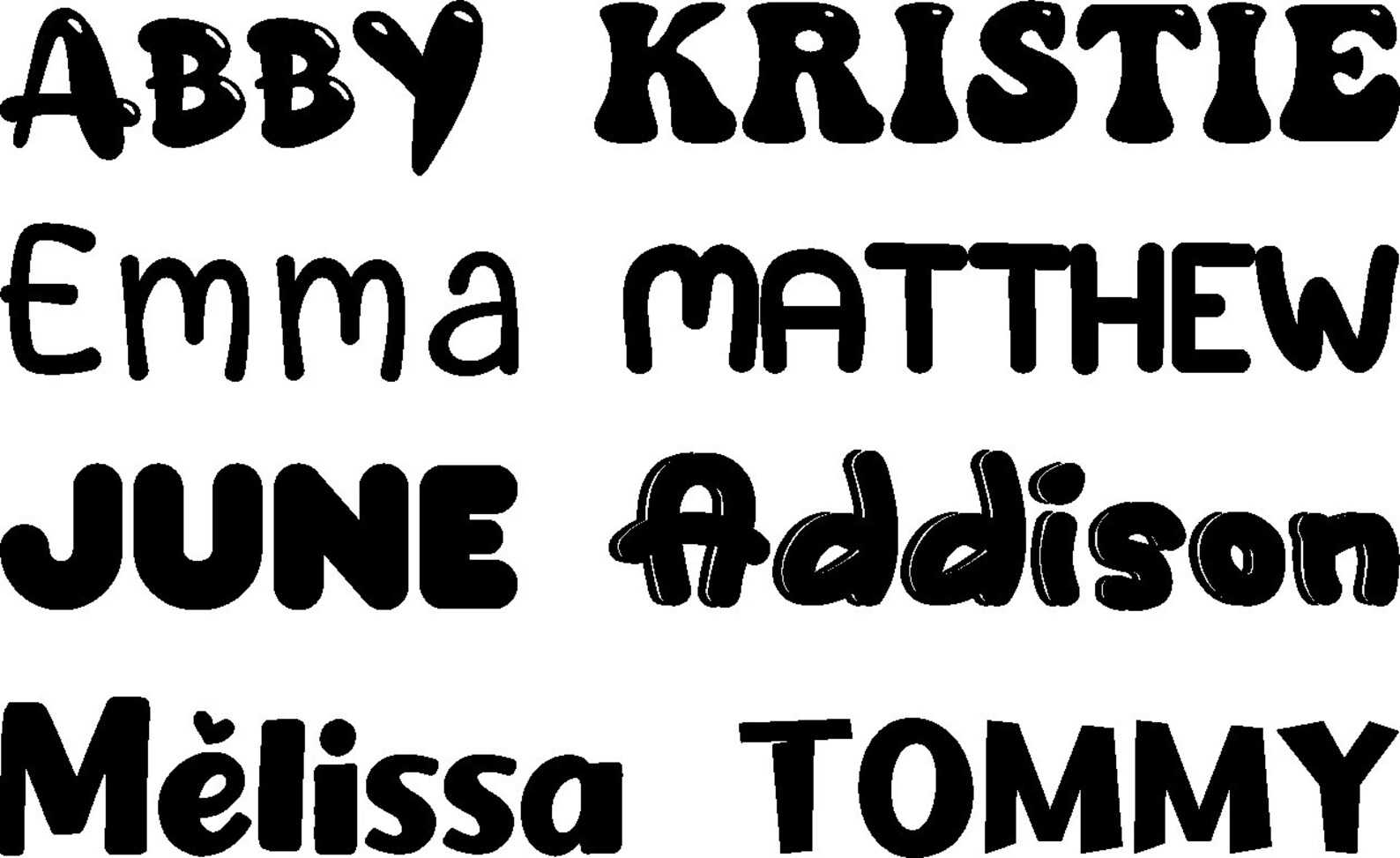 Fun Bubble Font Bundle ~ Children Fonts ~ Birthday Cards ~ Invitations ...