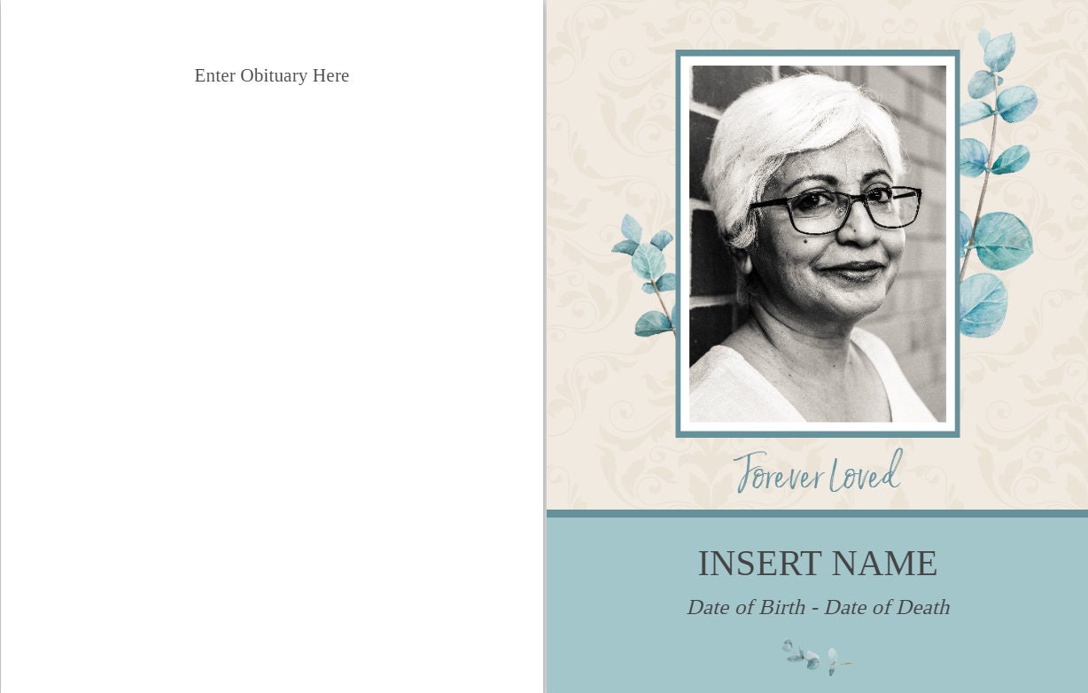 Custom Memorial Card || in Remembrance Card || Personalized Loss Card ...