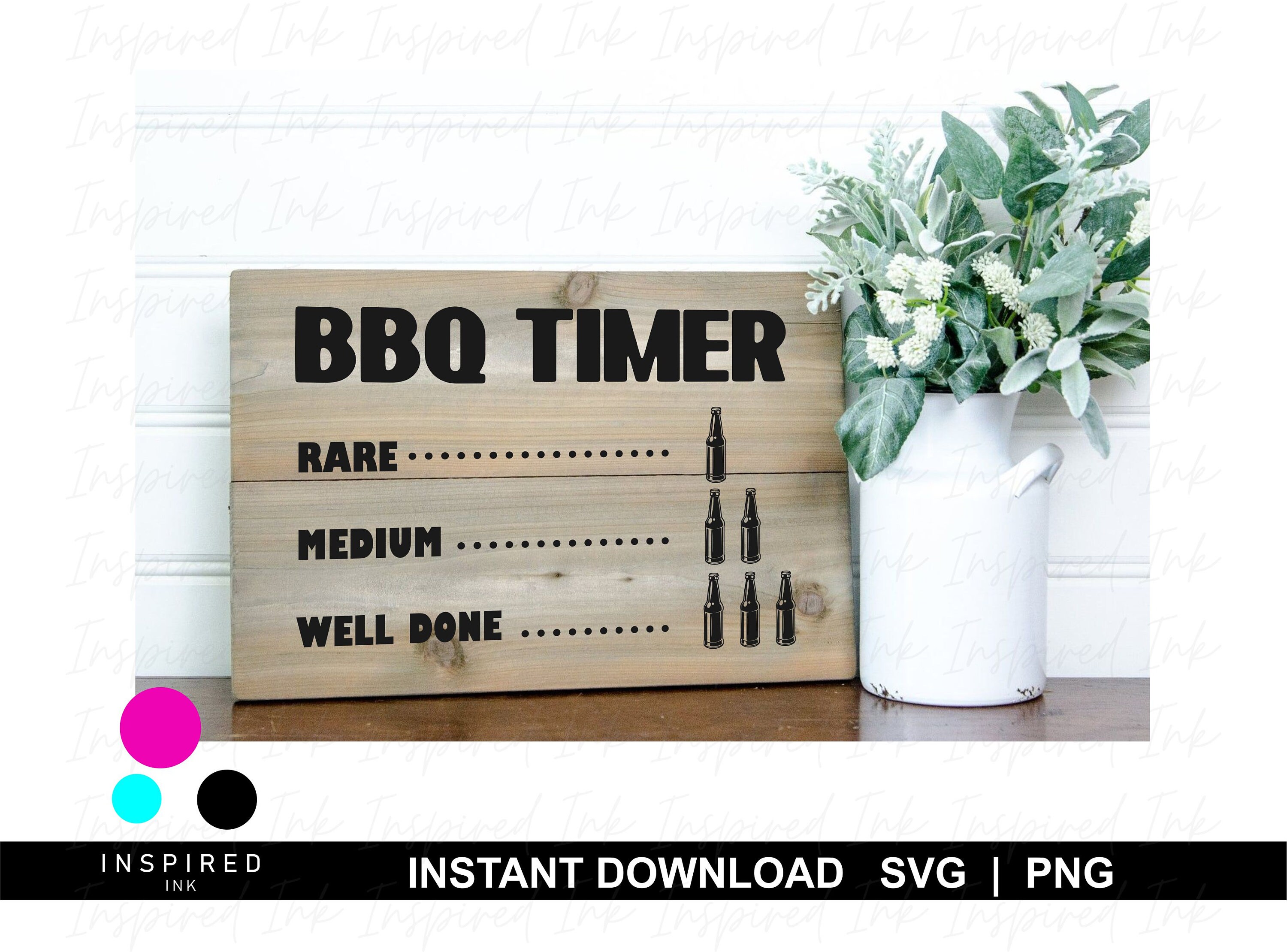 BBQ Timer Graphic ~ Digital Download SVG, PNG ~ Commercial Use ...