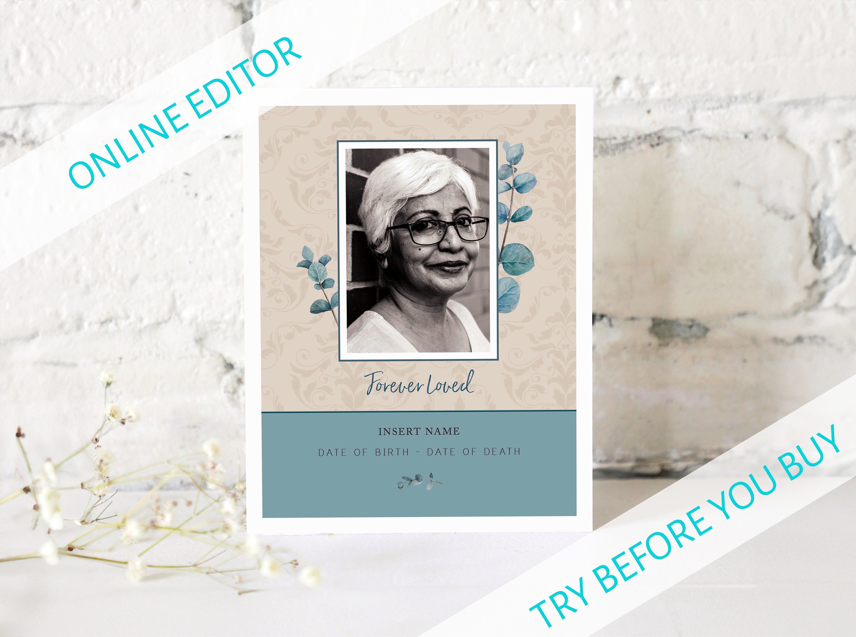 Custom Memorial Card || in Remembrance Card || Personalized Loss Card ...