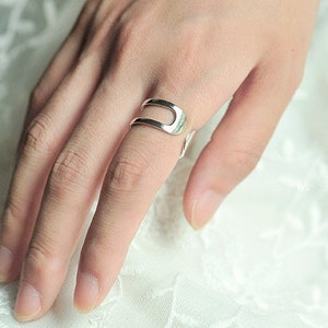 Geometric Double Layer Ring 925 Silver Ring Everyday Ring - Etsy