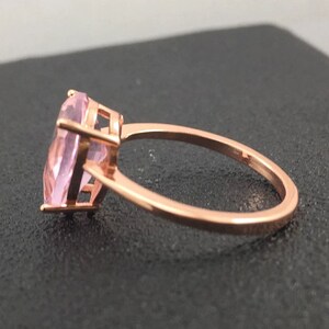 Pink Crystal Stone Ring Pear Stone Ring Wedding Ring - Etsy