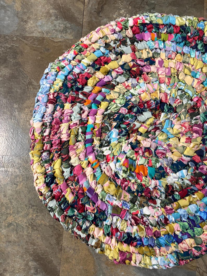 Rag Rug in Many Colors 24” Circle - Etsy