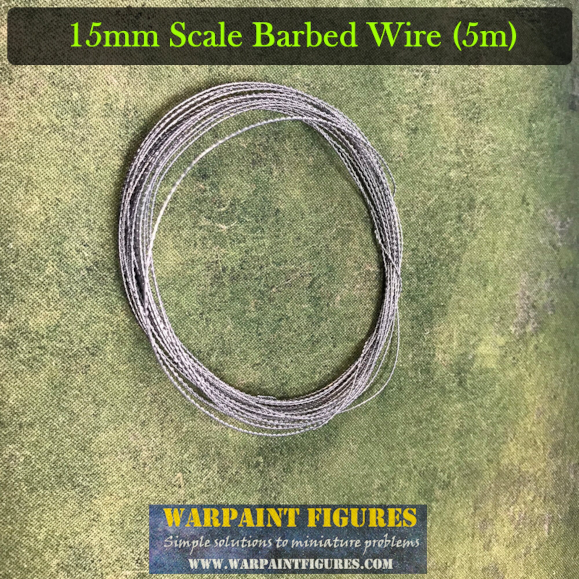 5m (c.18ft) Model Wargaming Barbed Wire (15mm/28mm/32mm) Diorama ...