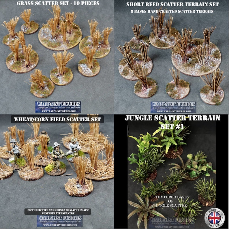 Wargaming Scatter Terrain Set - Jungle-reeds-grass-desert Suitable for ...