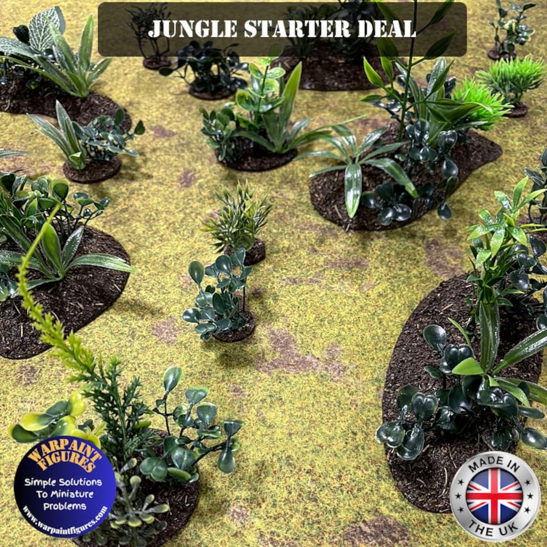 Handmade Jungle Terrain Starter Set: Quality Wargaming/wargames Scenery ...
