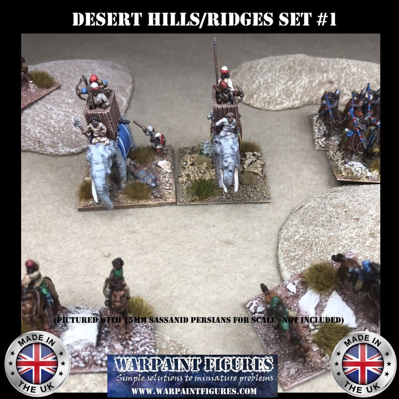 Desert Wargaming/wargames/tabletop Scenery Hills/ridge Set- 5 Piece ...