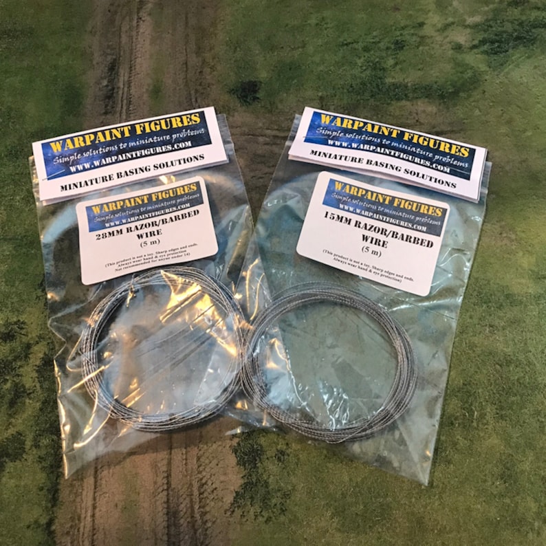 5m (c.18ft) Model Wargaming Barbed Wire (15mm/28mm/32mm) Diorama ...