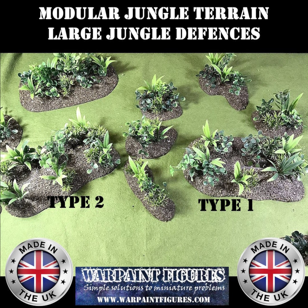 Hand Made Jungle Defences (large) Wargaming Terrain Set- Wargames/rpg ...