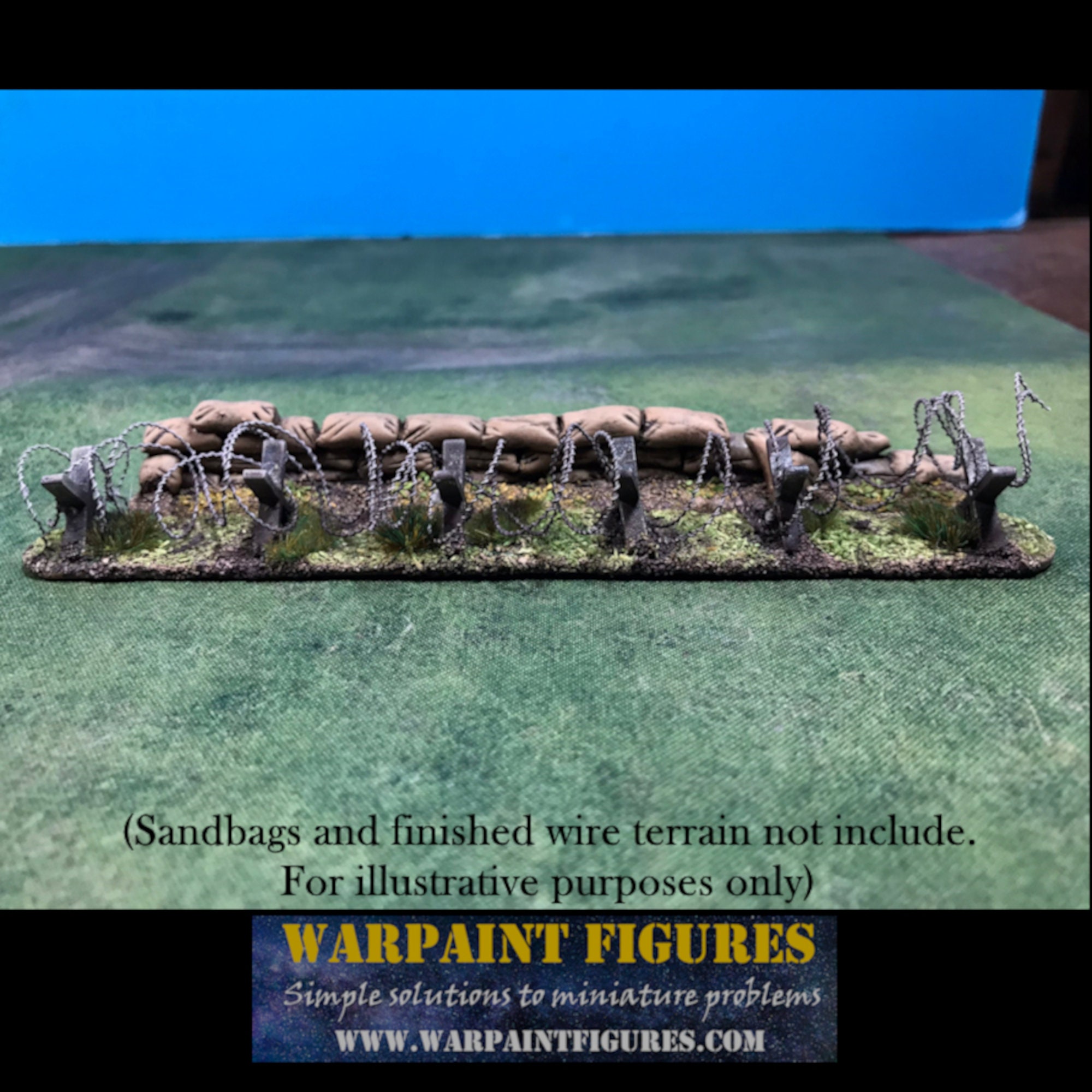 5m (c.18ft) Model Wargaming Barbed Wire (15mm/28mm/32mm) Diorama ...