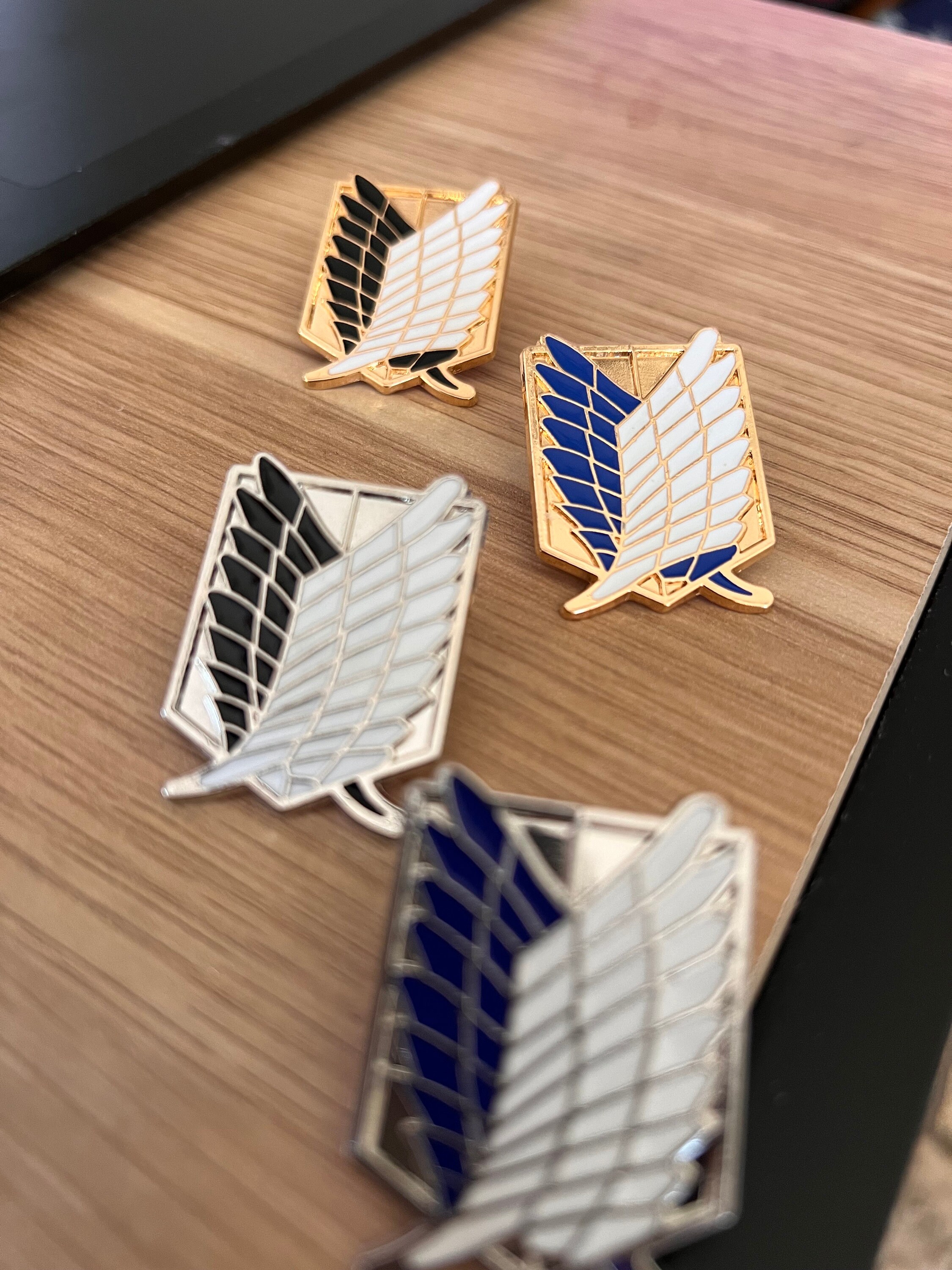 Attack on Titan Wings of Freedom Enampin Pins Set of Four Collectors ...
