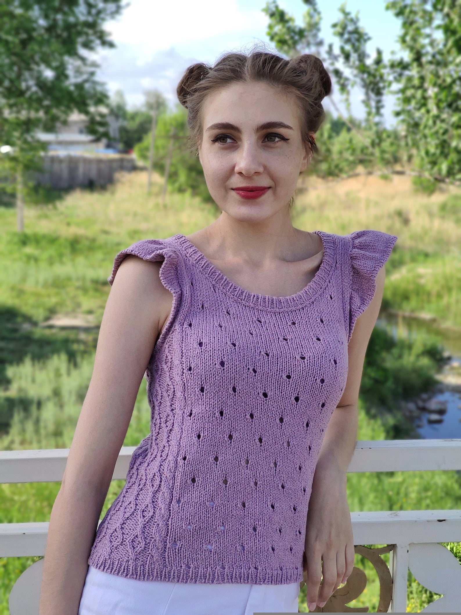 Linen Womens Knit Top Sweet Knit Shirt Cute Top Spring - Etsy