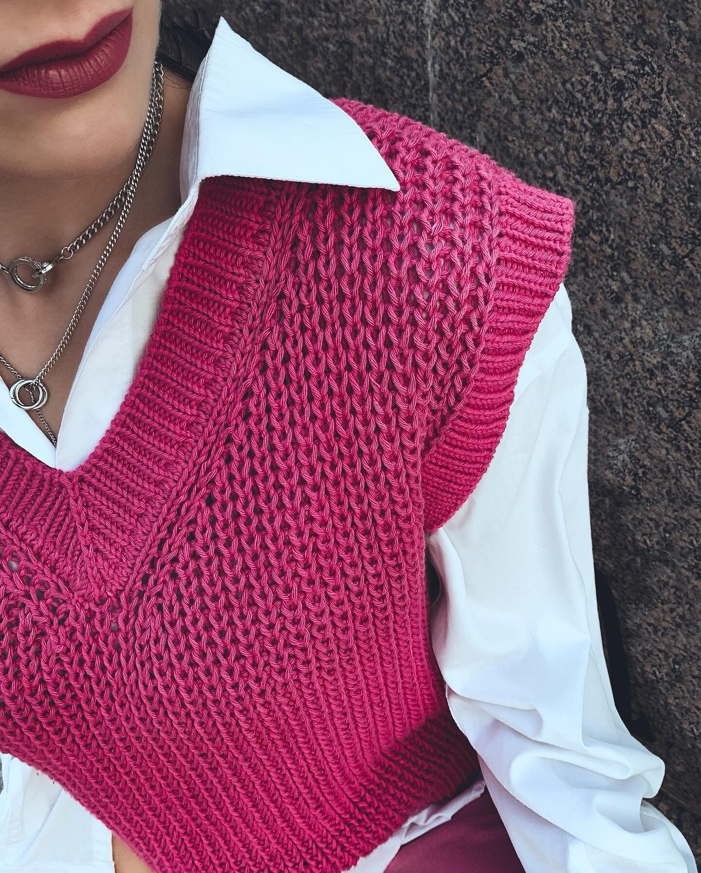 Hand Knitted Vest, Oversize Vest for Women, V Neck Merino Wool Vest ...