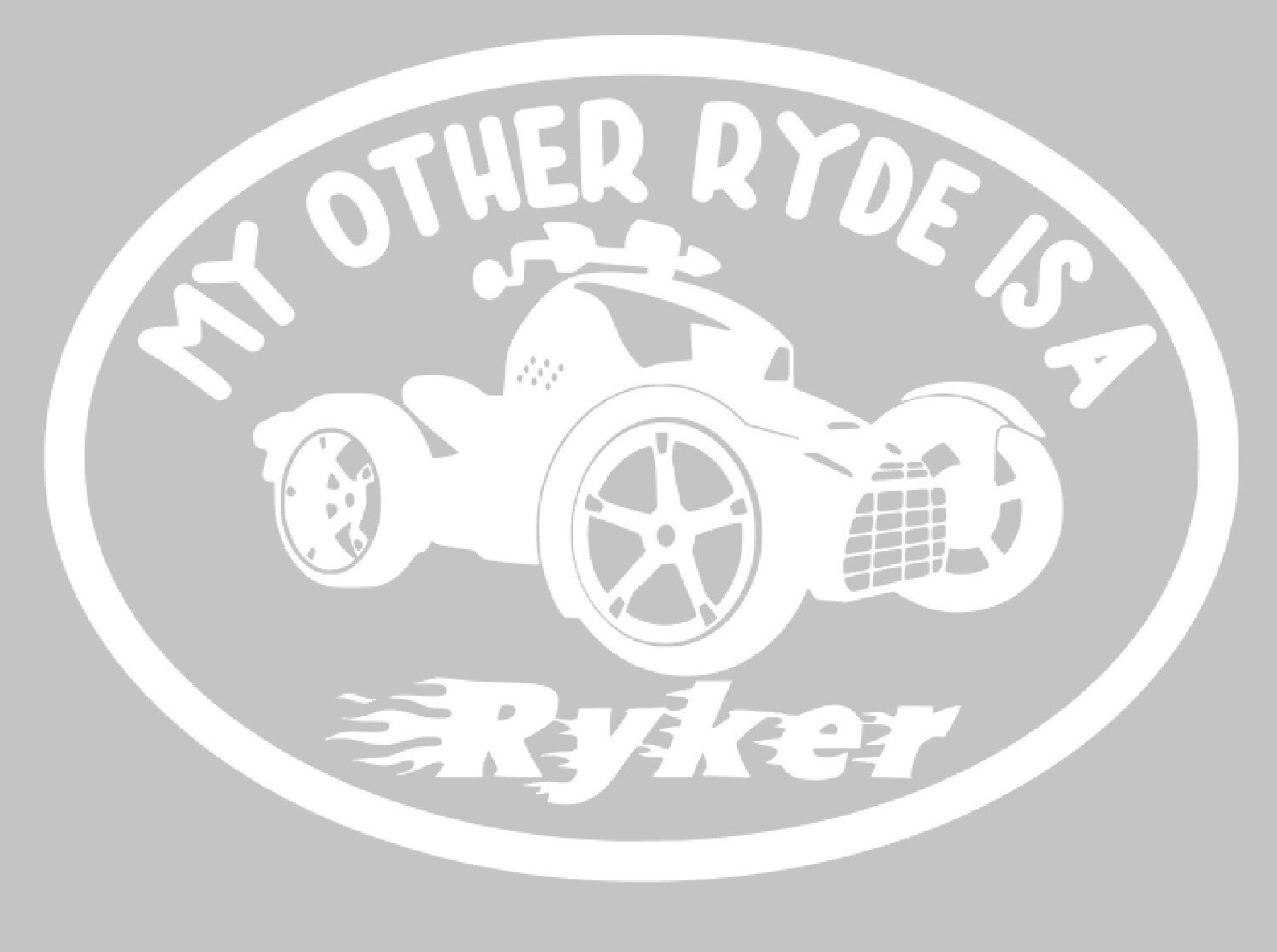 Ryker, Can Am Decal, or Bumper Sticker My Other Ryde is A Ryker Car ...