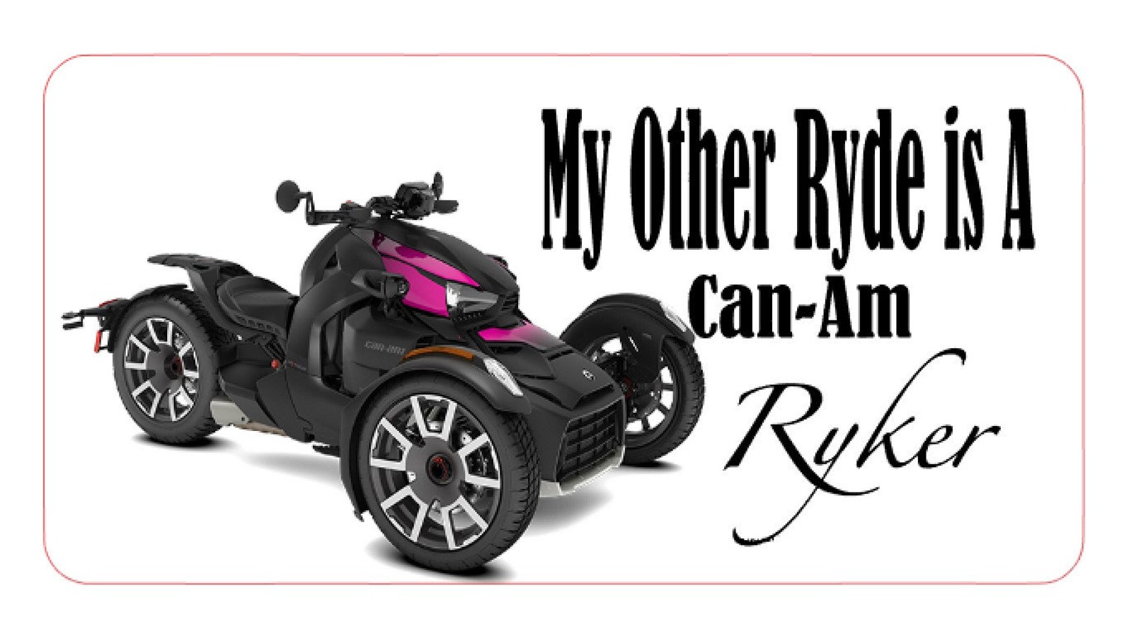 Can Am Ryker License Plate for Your Car Customized With Your Color ...