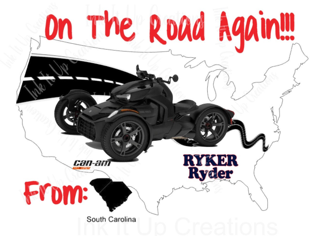 Can Am Spyder/ Ryker Tshirt Motorcycle Personalized With - Etsy