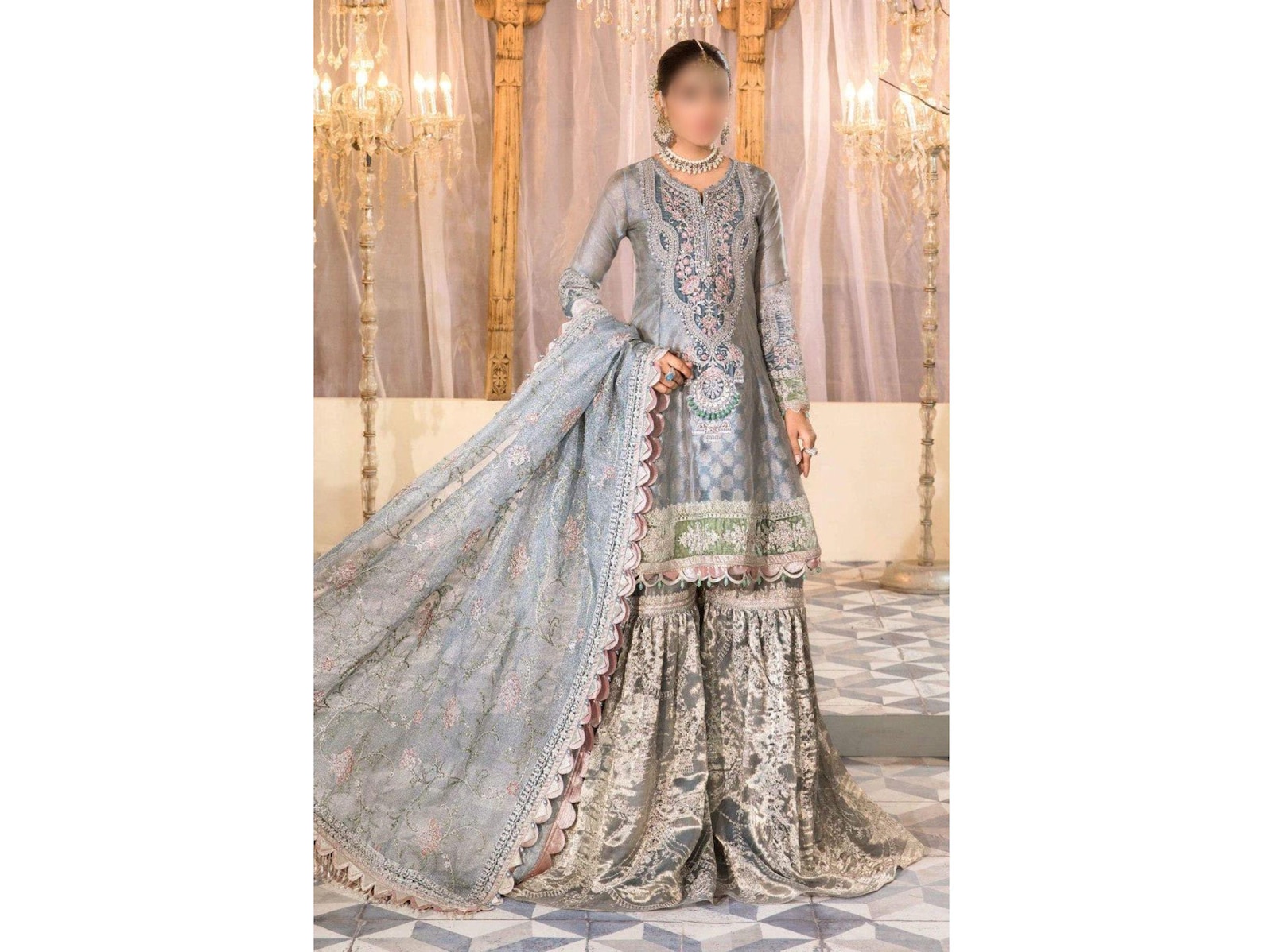 Embroidered Pakistani Wedding Gharara Suit, Nikah Bridal Dress - Etsy