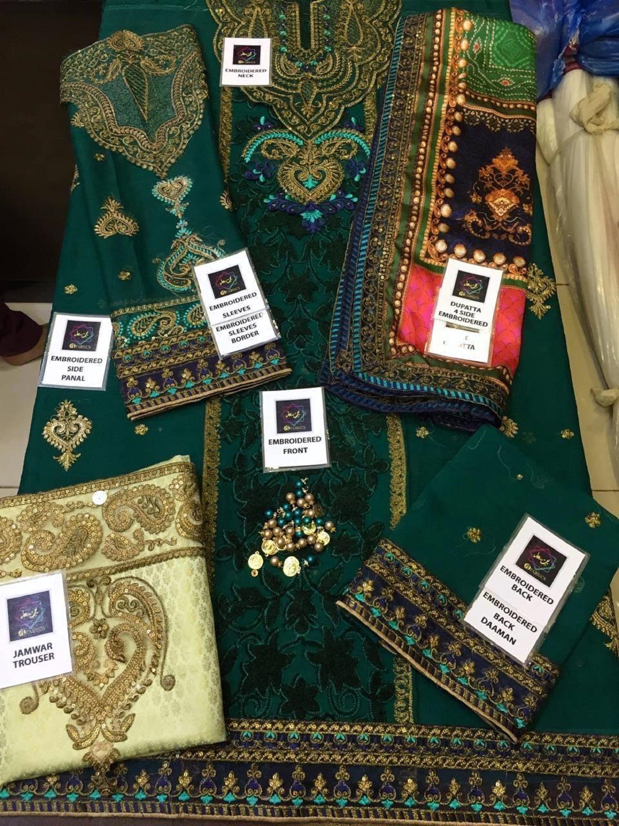 Embroidered Chiffon Shalwar Kameez: Pakistani Bridal Dress, Maria B ...