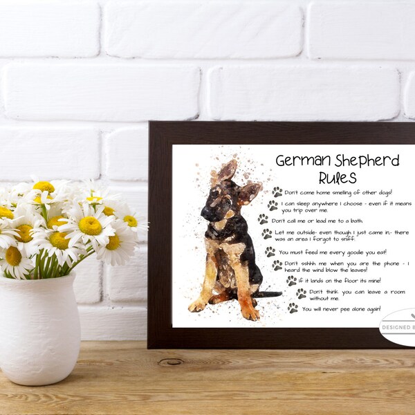 German Shepherd Art - Etsy