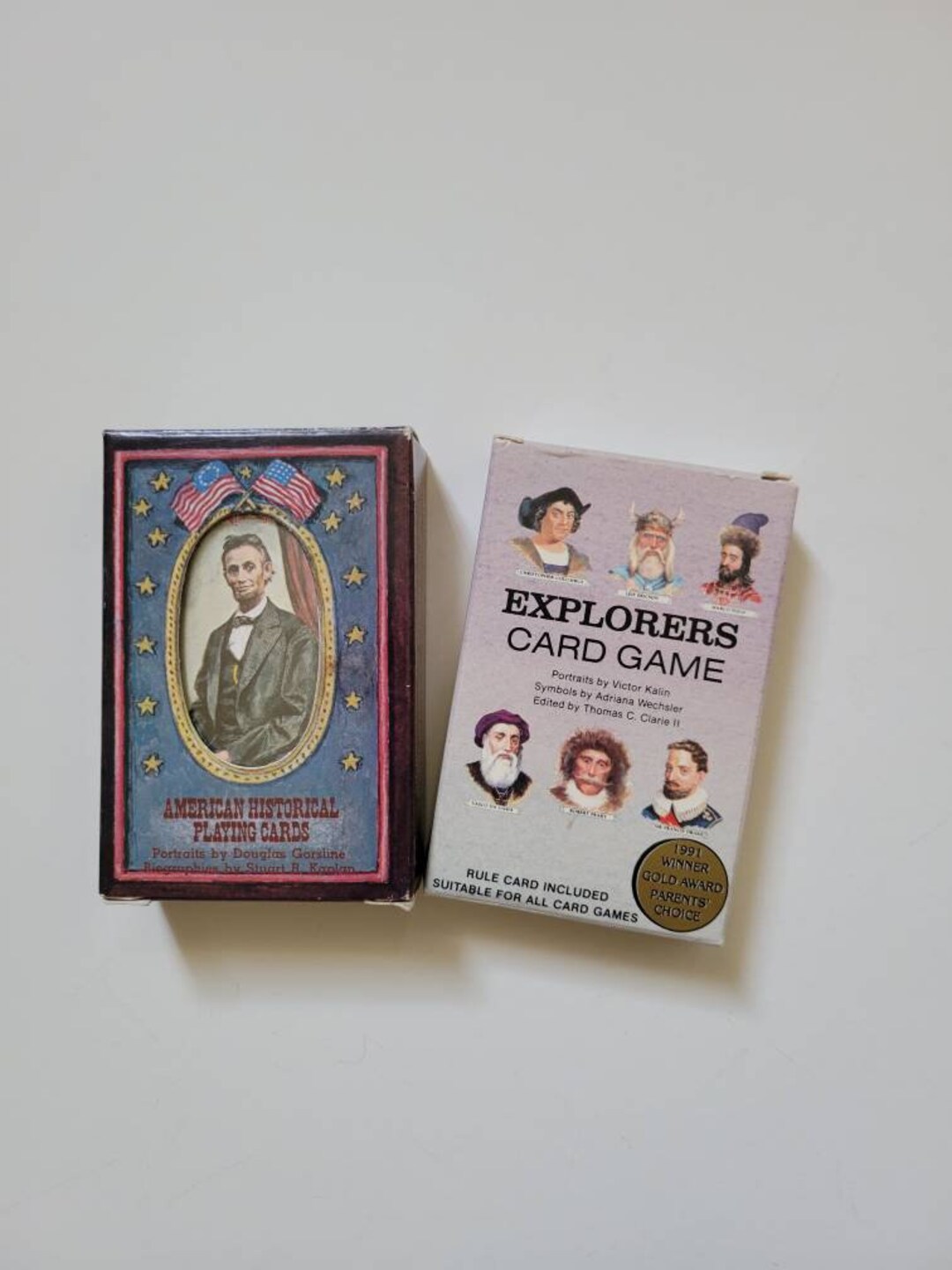 AMERICAN HISTORICAL Playing Cards & EXPLORERS Card Game~new in Boxes W ...