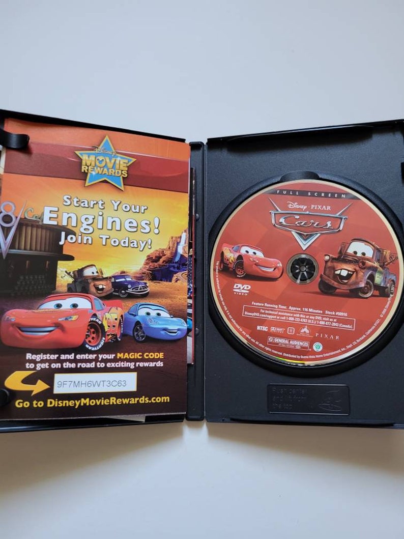 Carsdisney Pixar's CARS Full Screen DVD & Story Readerme - Etsy