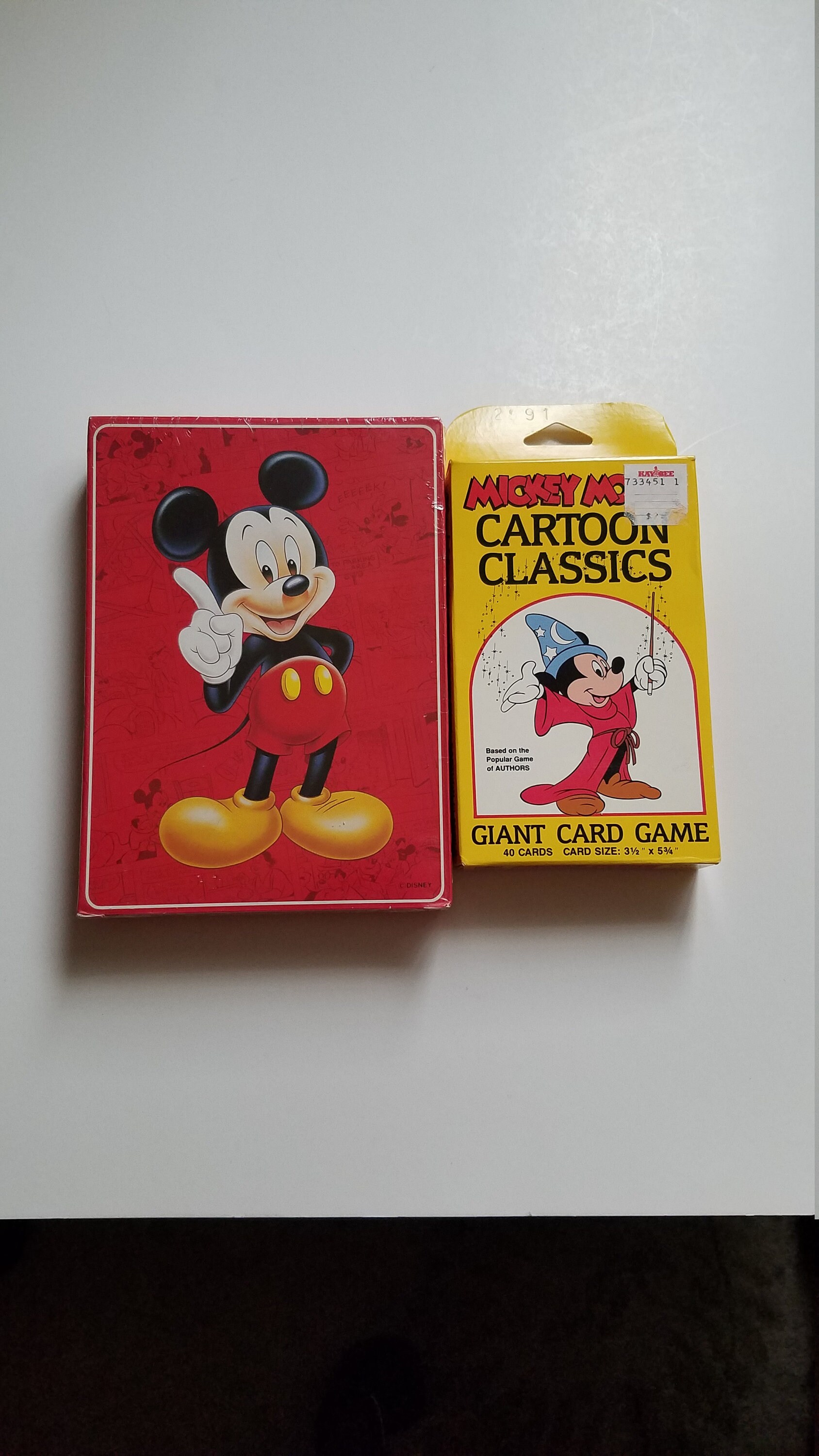 MICKEY MOUSE Jumbo Playing Cards & Cartoon Classics Giant Card | Etsy
