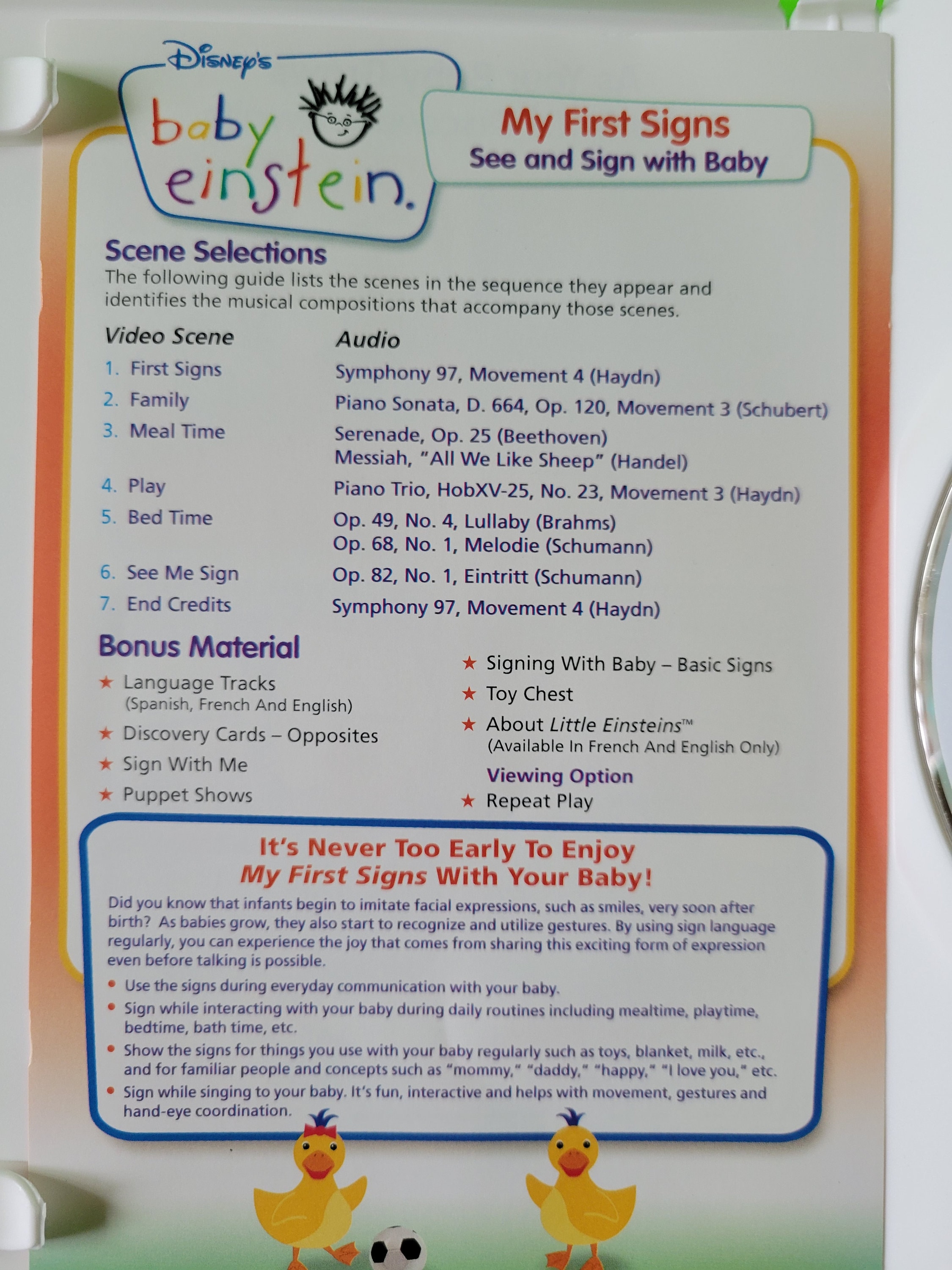 Baby Einstein My First Signs Dvd