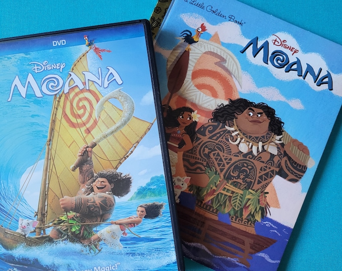 MOANA DVD & Little Golden Book~pure Disney Magic! Pre-owned in ...