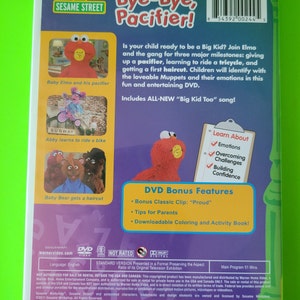 ELMO Dvdselmo's World pets & bye-bye, Pacifier Big Kid Stories With ...