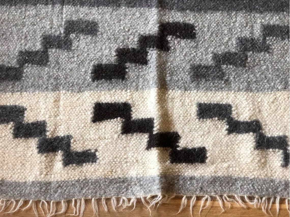 Natural sheep wool rug Farmhouse rug kitchen Bedroom living | Etsy