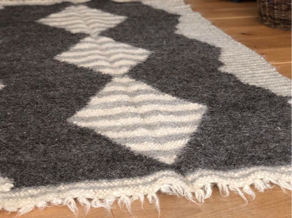 Wool Blanket Vintage Style Rustic Home Decor Rug Poor Wool - Etsy