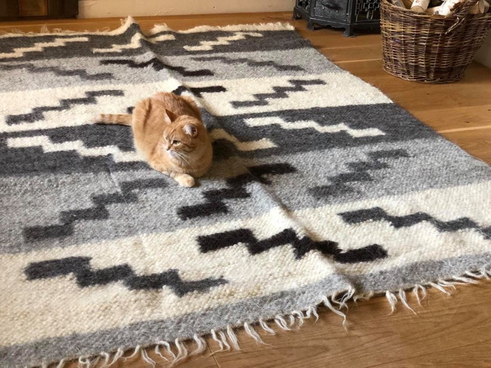 Natural Sheep Wool Rug Farmhouse Rug Kitchen Bedroom Living - Etsy