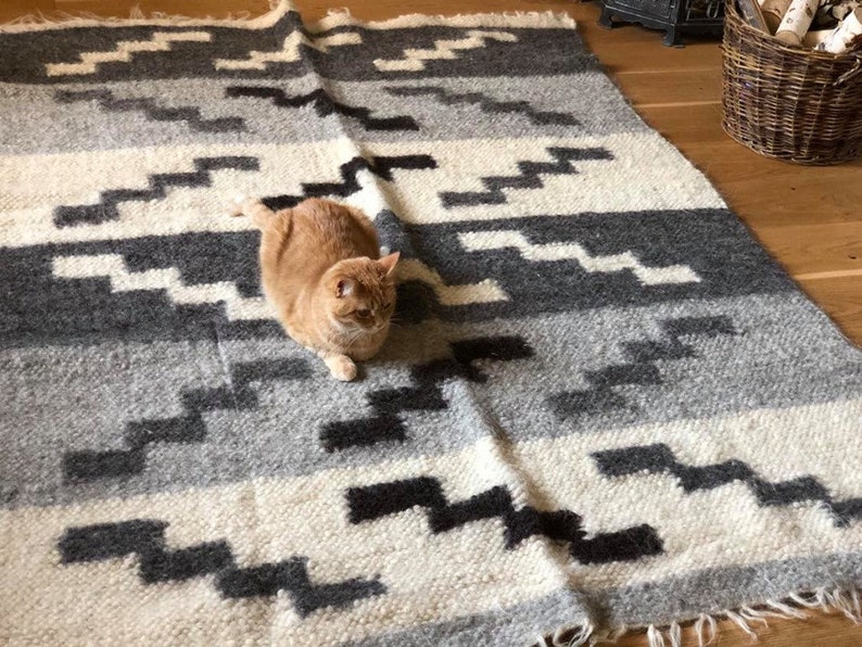 Natural Sheep Wool Rug Farmhouse Rug Kitchen Bedroom Living - Etsy