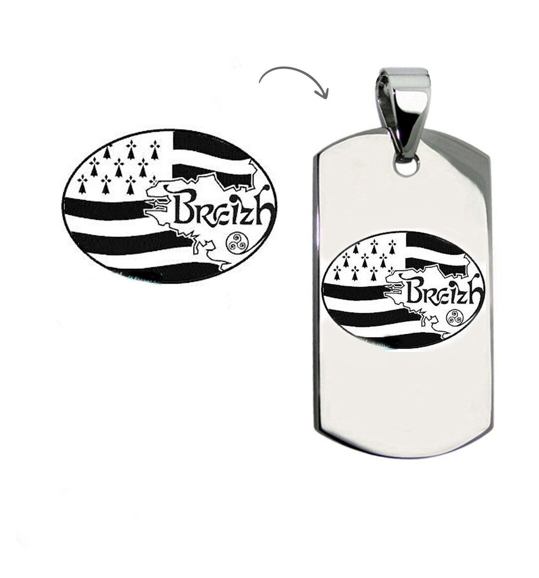 5 Choices of Customizable Breton Flag MEDALS: Engraved With the Breton ...