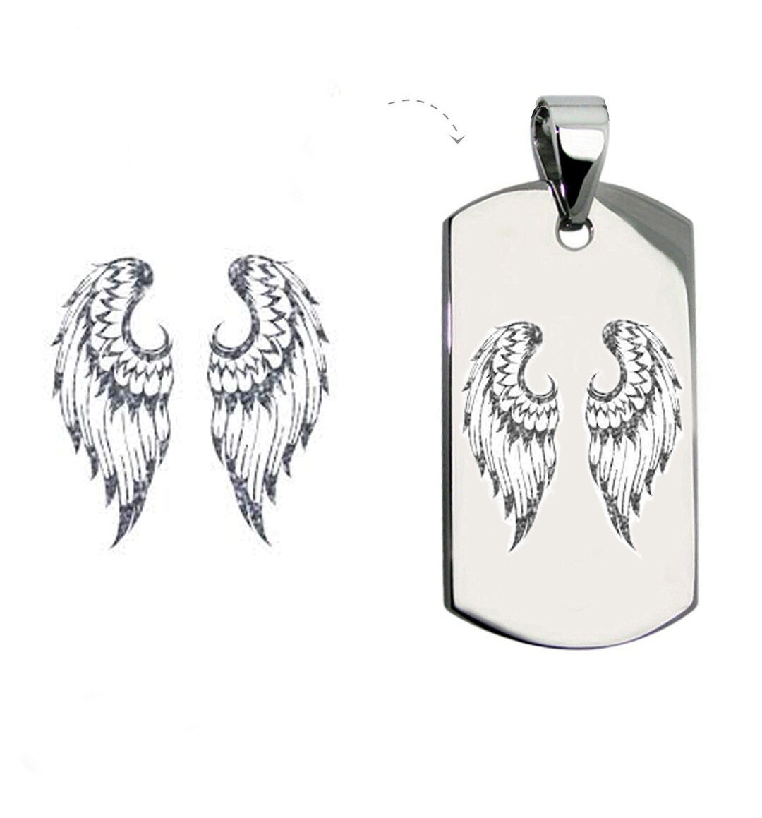 Customizable Angel MEDALS: Engraved With a Photo of Angel Logo With a ...