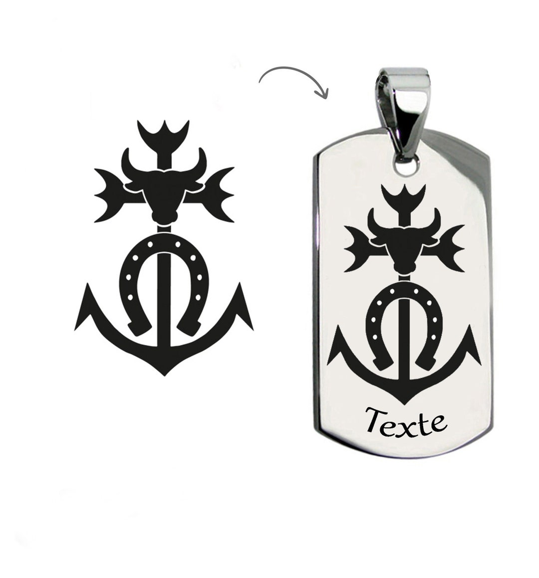 5 Choices of Customizable MEDALS + Text: Engraved With a Photo Camargue ...
