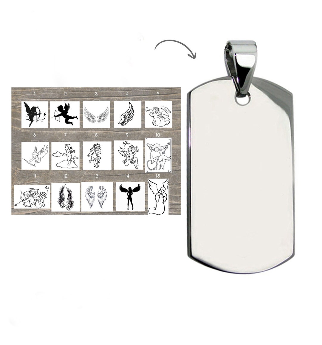 Customizable Angel MEDALS: Engraved With a Photo of Your Angel Logo ...