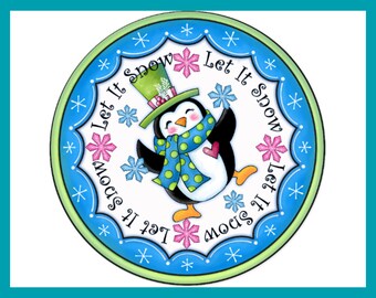 Welcome PENGUIN SIGN Winter Season Holiday Plaque Christmas - Etsy