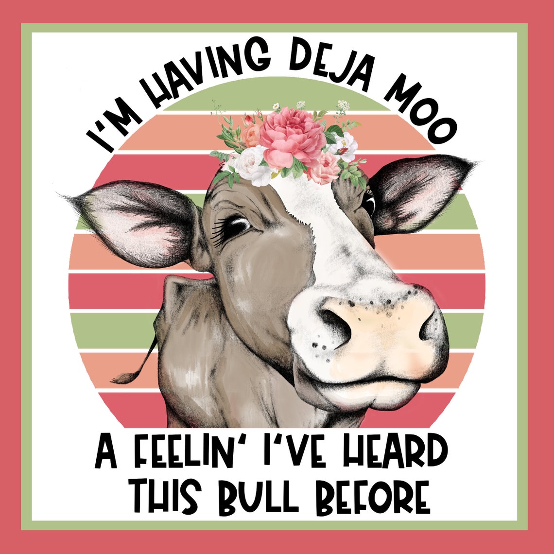 8x8 Deja Moo Sign Deco Mesh Sign Front Door Sign Porch - Etsy
