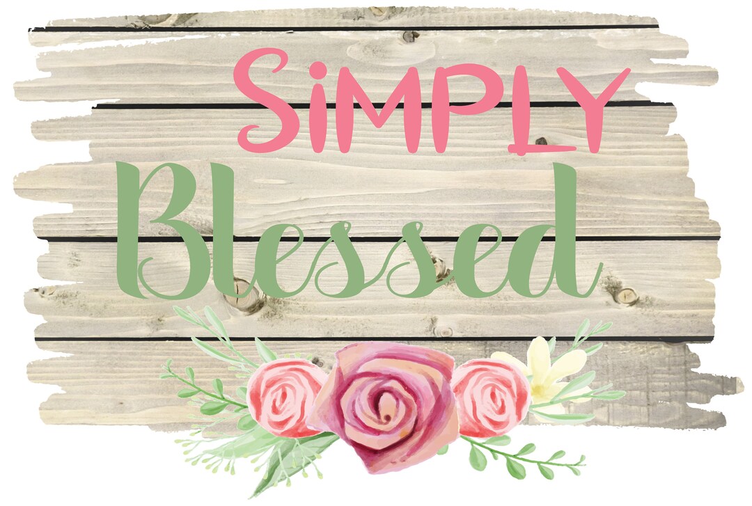 8x12 Simply Blessed Spring Sign, Front Door Decor, Wreath Attachment - Etsy