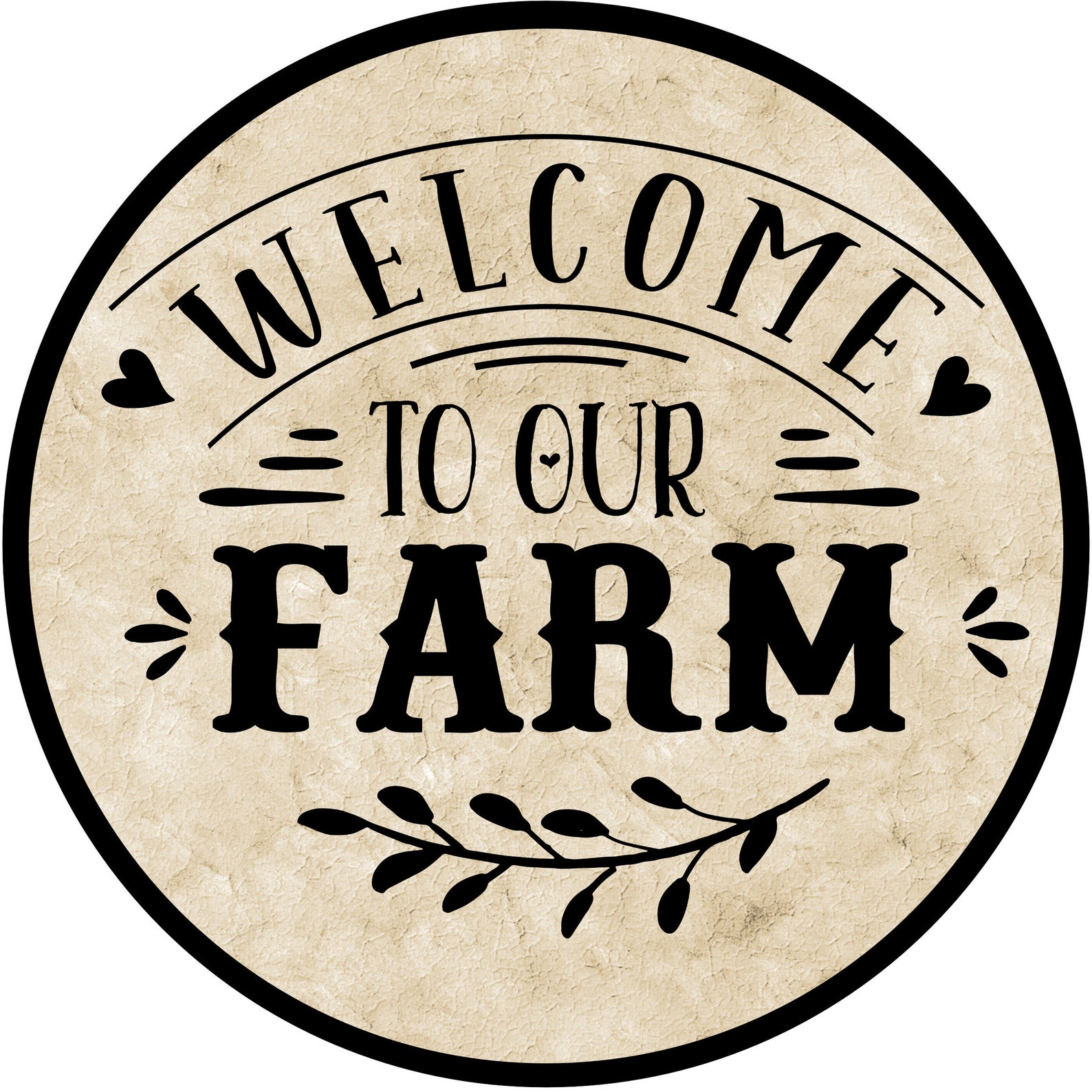 Round Welcome to Our Farm Sign Wreath Sign Wreath - Etsy