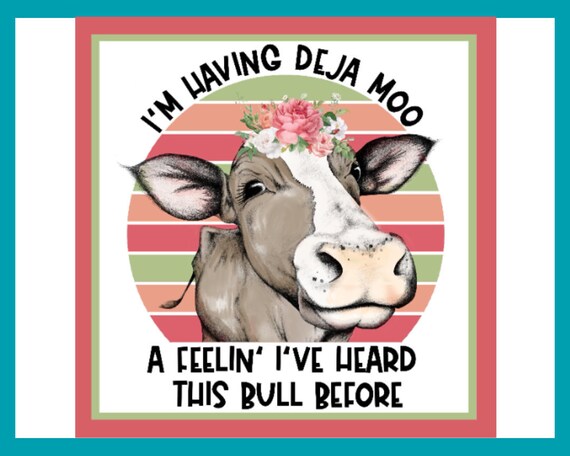 8x8 Deja Moo Sign Deco Mesh Sign Front Door Sign Porch | Etsy