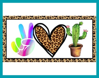 Cactus Peace Sign - Etsy
