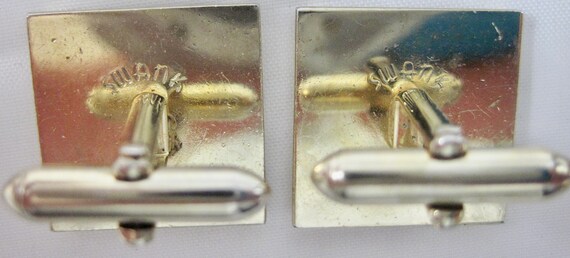 Vintage 1970s Swank Gold-Toned Cufflinks - Gem