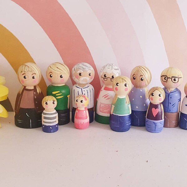 Wood Peg People - Etsy