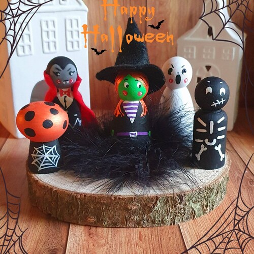 Halloween Peg Dolls - Etsy