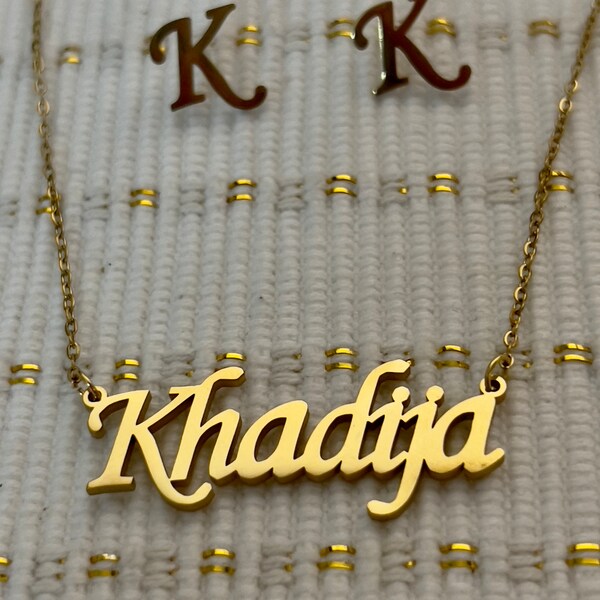 Waterproof Arabic Name Necklace - Etsy
